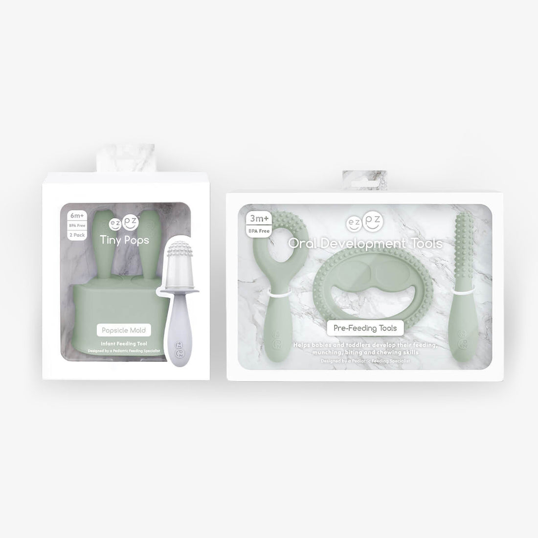 Pre-feeding Set by ezpz / Oral Development Tools and Tiny Pops Bundle