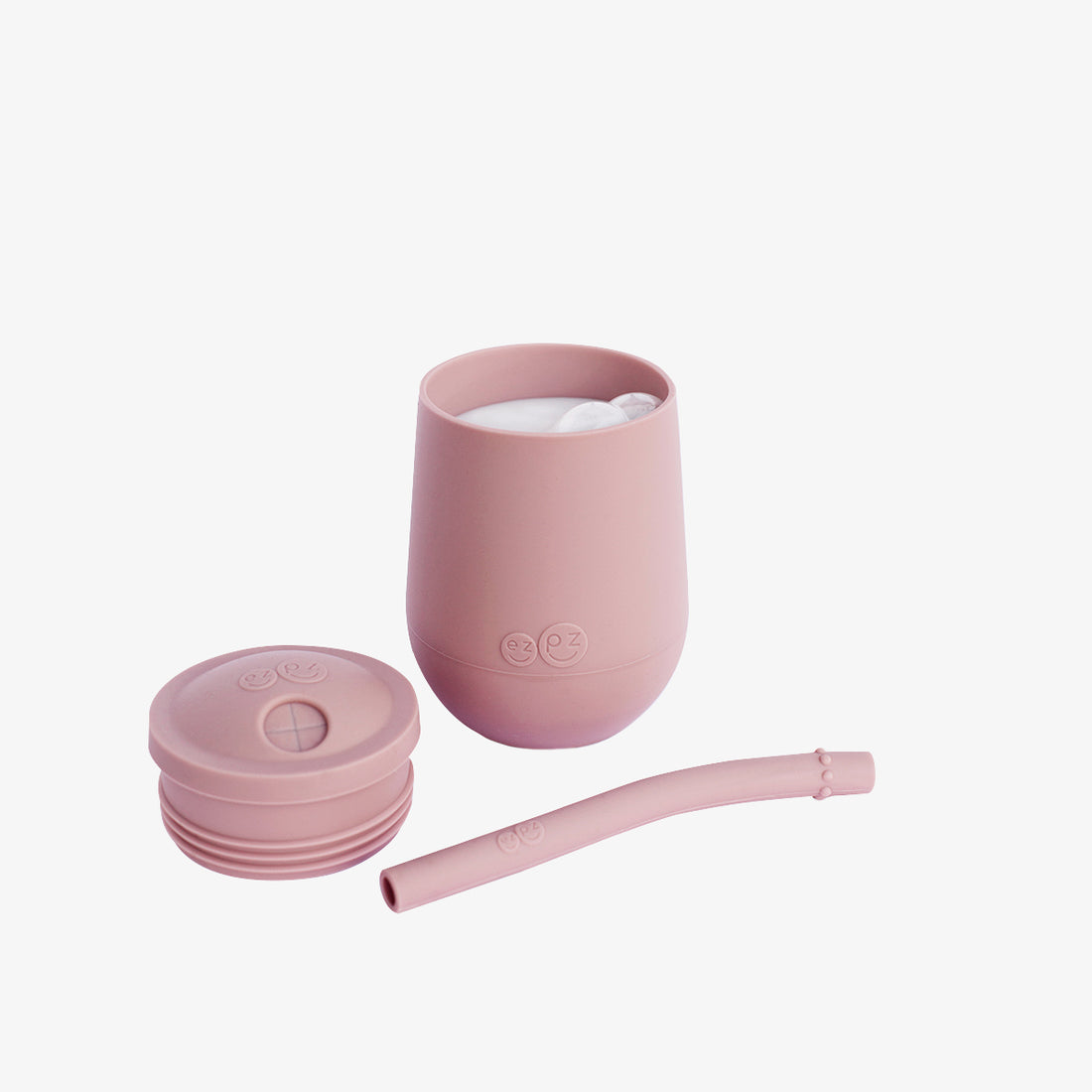Silicone Mini Cup + Straw Training System by ezpz / For 12 Months+